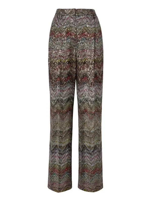 Missoni Wide Leg Pants With Zigzag Pattern - Multicoloured