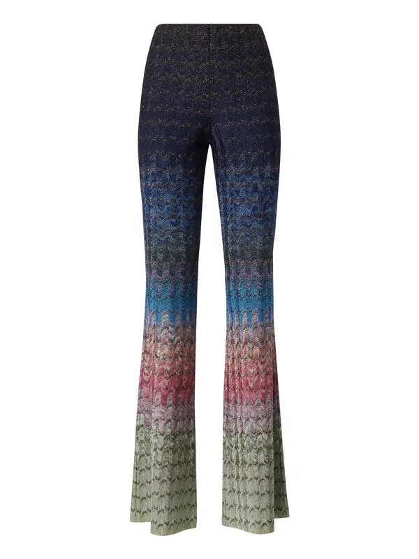Missoni Dégradé Viscose Lamé Flare Trousers - Multicoloured