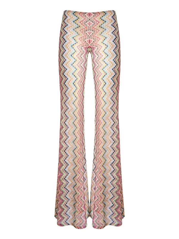 Missoni Flare Trousers With Printed Motif - Multicoloured