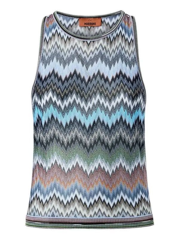 Missoni Snake-pattern Viscose Sleeveless Top - Multicoloured