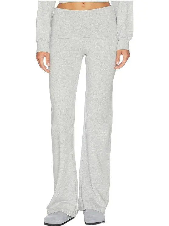 WELLBEING + BEINGWELL Elowyn Foldover Pant In . Also - Grey