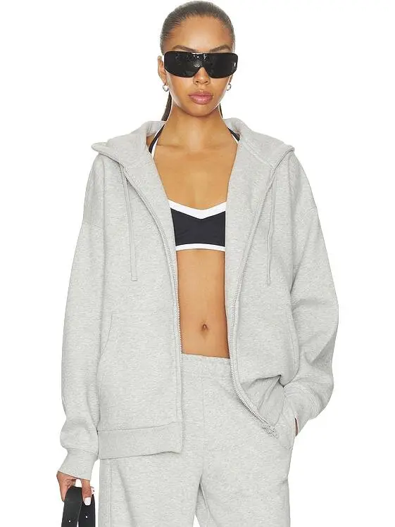 WELLBEING + BEINGWELL Murphy Oversized Full Zip Hoodie In . Also - Grey