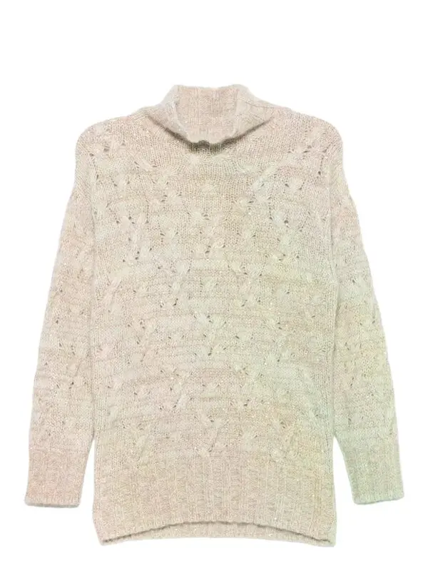 Fabiana Filippi Sequin-embellished Cable-knit Sweater - Neutrals