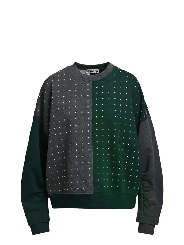Essentiel Antwerp Koldi Rhinestone-embellished Sweatshirt - Green