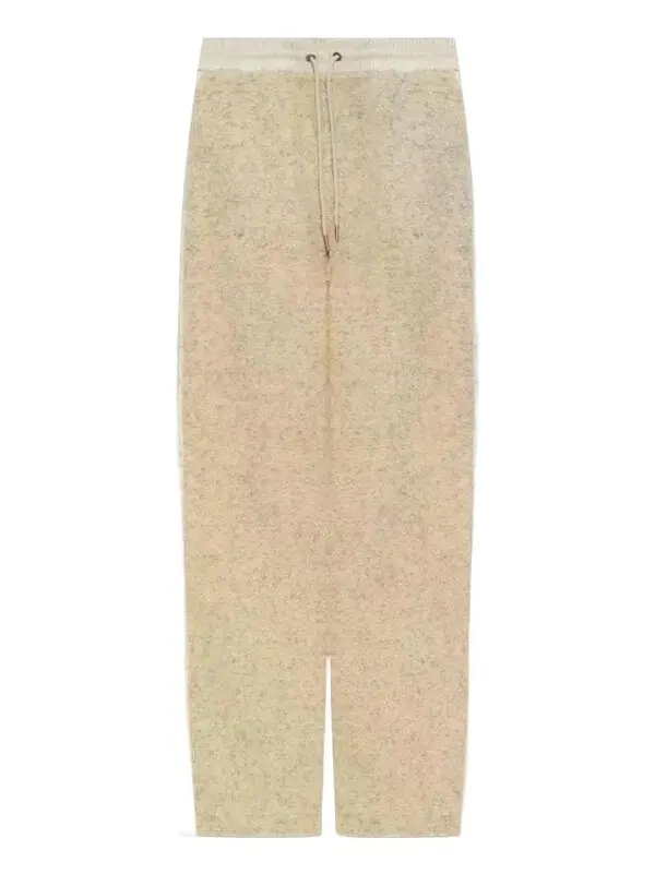 Moncler Bouclé-knit Wide-leg Trousers - Neutrals
