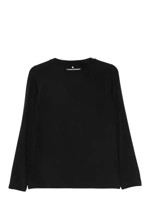 Lorena Antoniazzi Star-patch Long-sleeve T-shirt - Black