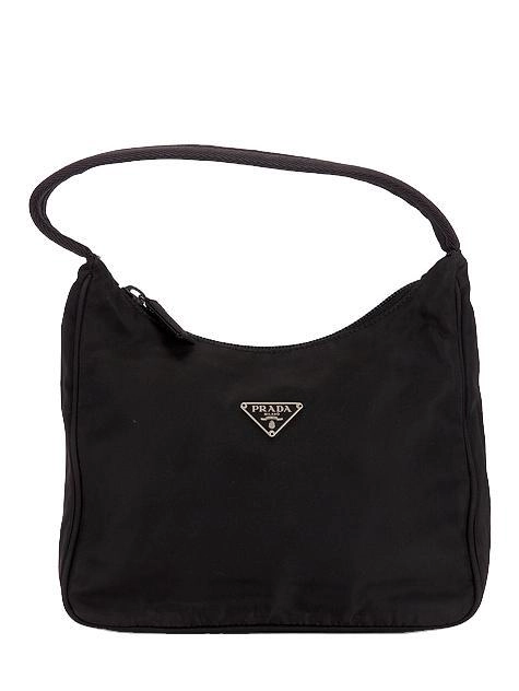 FWRD RENEW Prada Tessuto Mini Sport Hobo Bag - Black