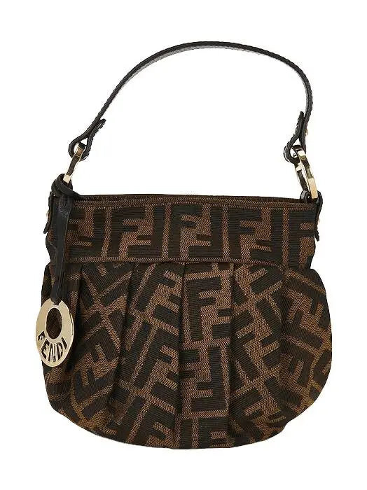 FWRD RENEW Fendi Zucca Mini Chef Hobo Bag - Brown