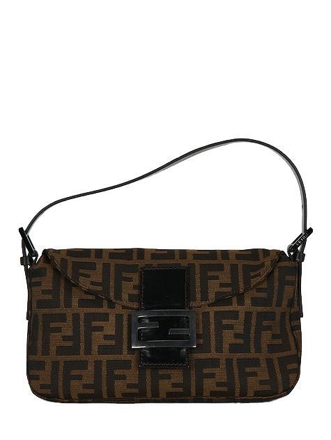 FWRD RENEW Fendi Zucca Baguette Shoulder Bag - Brown