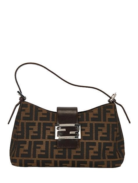 FWRD RENEW Fendi Zucca Shoulder Bag - Brown