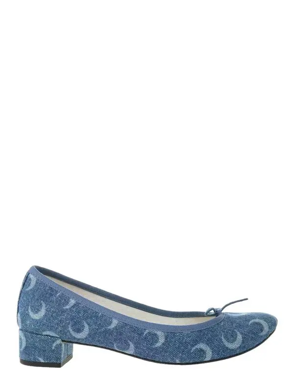 MARINE SERRE All-over Moon Repetto Ballet Flats - Blue
