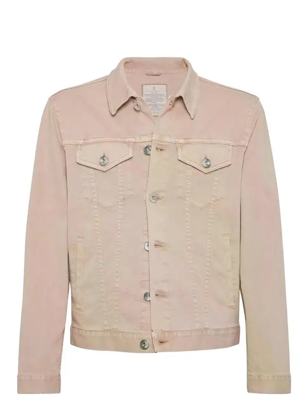 Brunello Cucinelli Classic-collar Denim Jacket - Neutrals