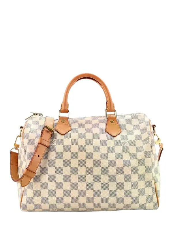 LOUIS VUITTON Speedy Bandouliere Bag Damier 30 Shoulder Bag - White