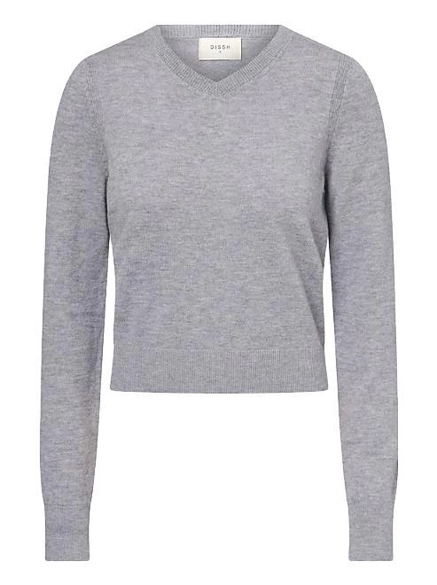 Dissh Livia V-neck Knitted Merino-wool Jumper - Grey