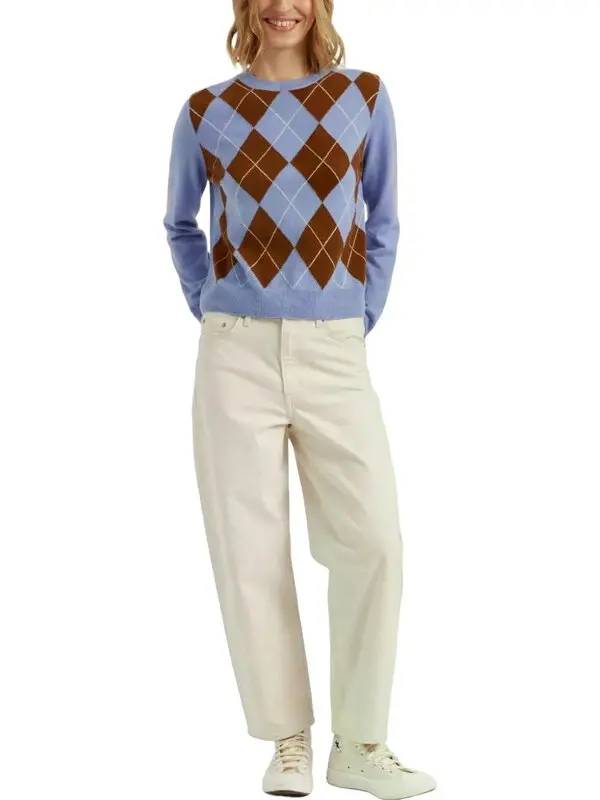 Chinti & Parker Argyle-pattern Sweater - Blue