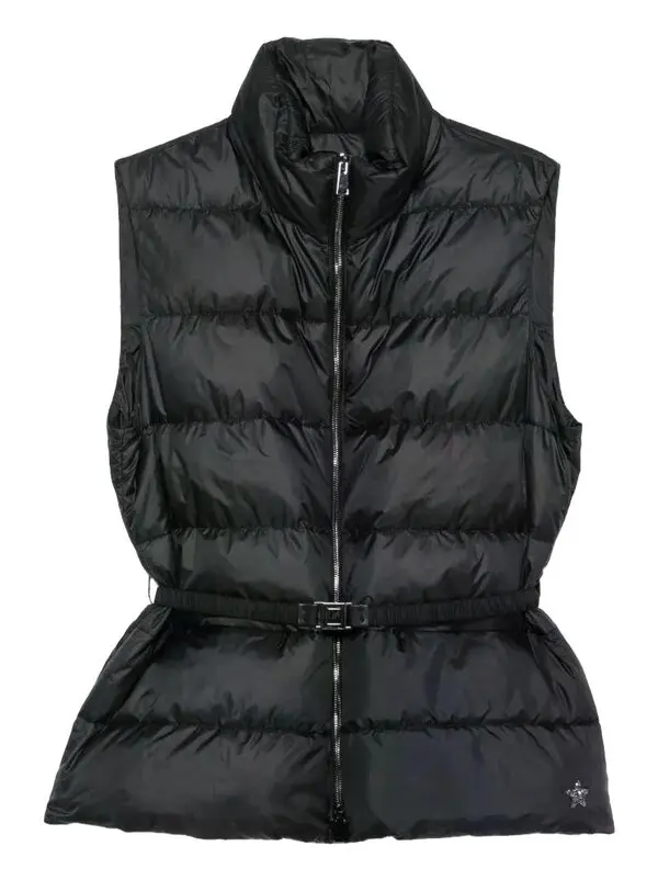 Lorena Antoniazzi Belted Quilted Gilet - Black
