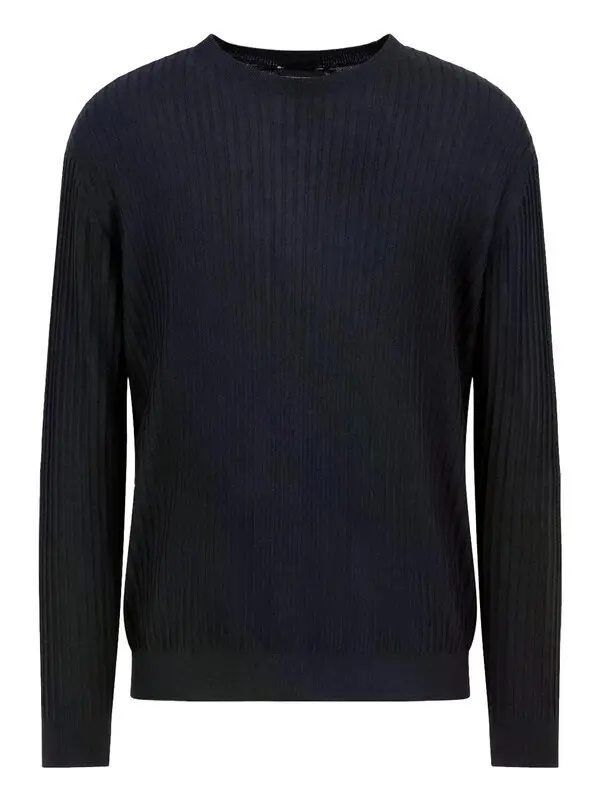 Emporio Armani Ribbed-knit Sweater - Blue
