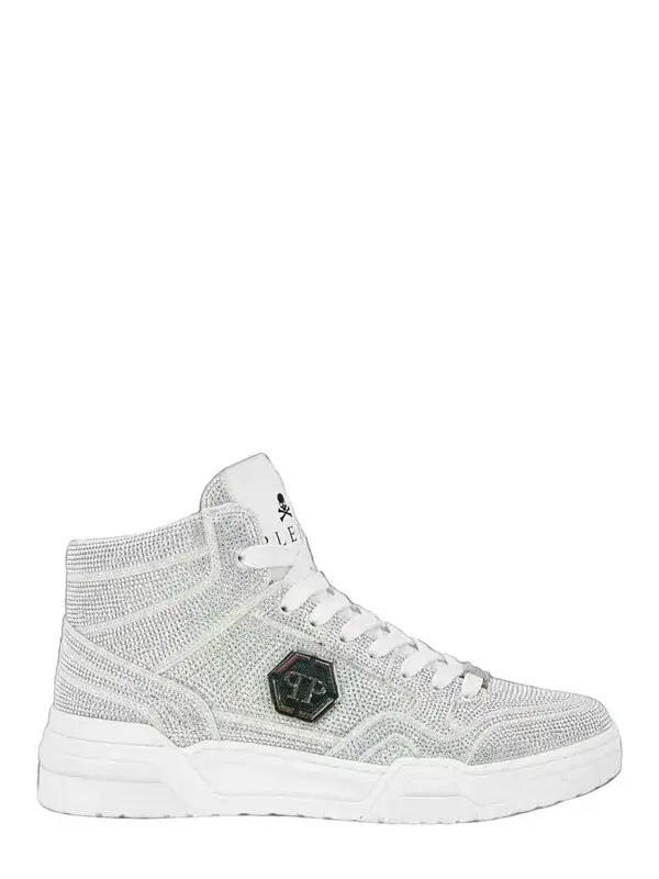 Philipp Plein Mid-top Predator V2 Strass Sneakers - Silver