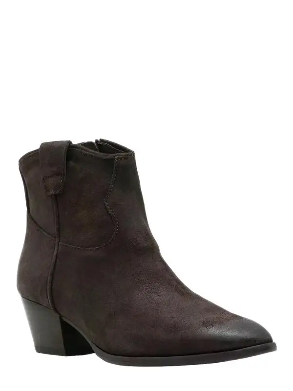 Ash Fame Leather Ankle Boots - Brown