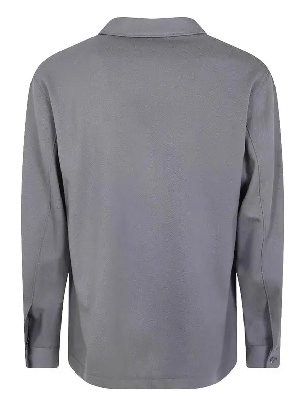 Tagliatore Logo-plaque Wool Shirt - Grey