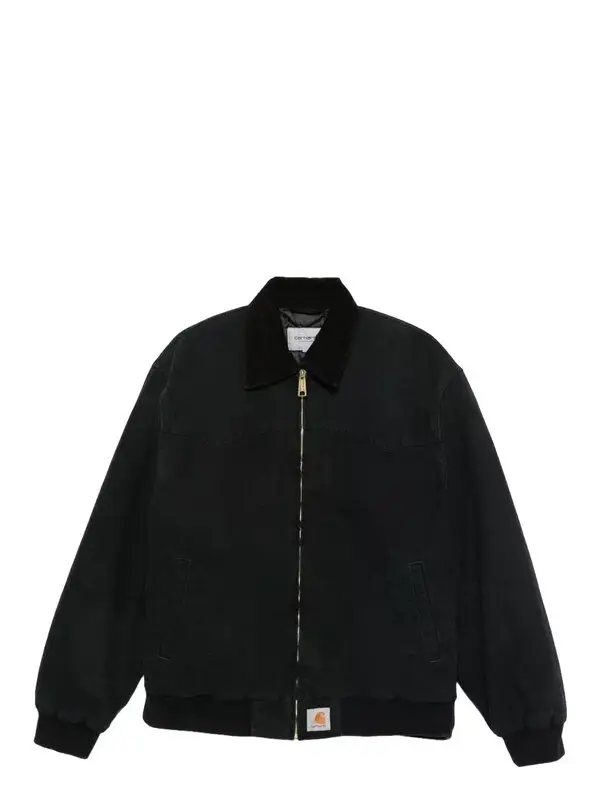 Carhartt Work In Progress Corduroy-collar Zip-up Jacket - Black