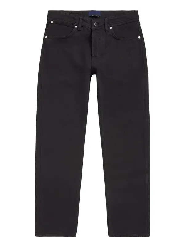 Stone Island Garment-dyed Straight Jeans - Black