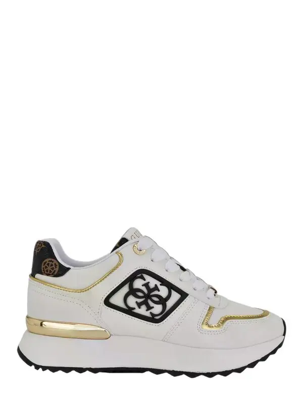 Guess Koyaa 4g Logo-patch Sneakers - White