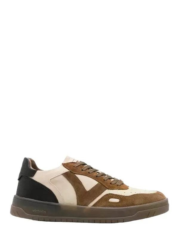 Victoria Beckham Panelled Leather Sneakers - Neutrals