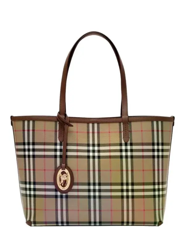 Burberry Small Check Tote - Neutrals