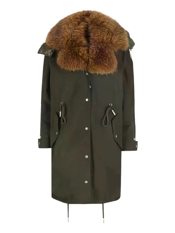 Moncler Halicte Faux-fur-trim Hooded Parka Coat - Green