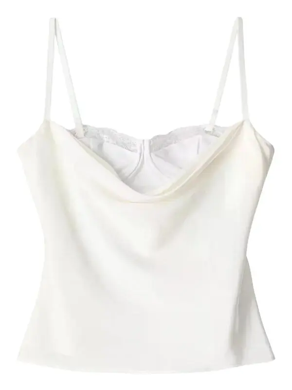 Staud Evangaline Cowl-neck Top - White