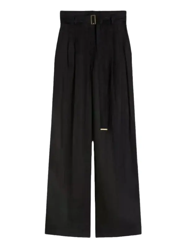 Max Mara Belted Tailored Trousers - Black