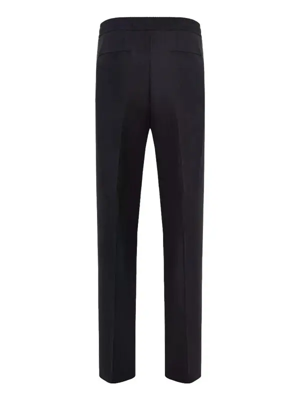 LARDINI Drawstring-fastening Pressed-crease Trousers - Blue