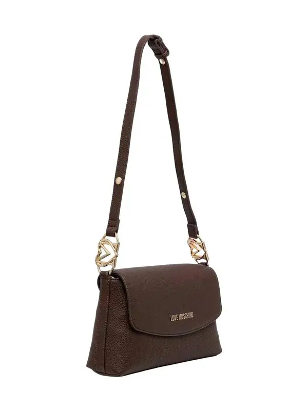 Moschino Logo-plaque Cross Body Bag - Brown