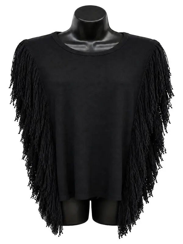 BELLA SOUL Fringe Dress - Black