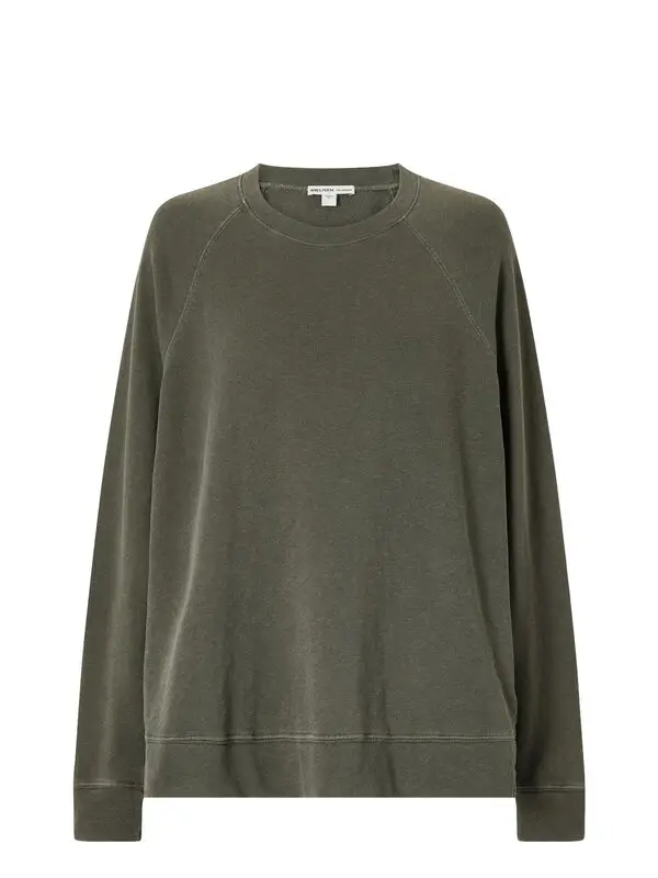JAMES PERSE Supima Cotton-jersey Sweatshirt - Green
