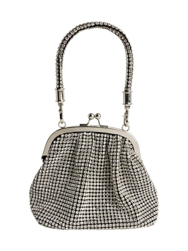 DAVID CHARLES Embellished Top-handle Bag - Silver