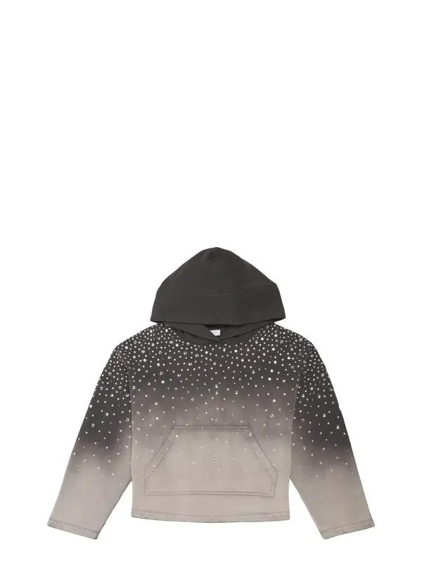 Monnalisa Degradé Rhinestone-embellished Sweatshirt - Grey