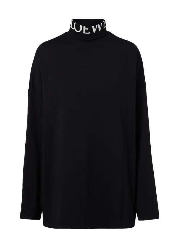 Loewe Logo Cotton Top - Black