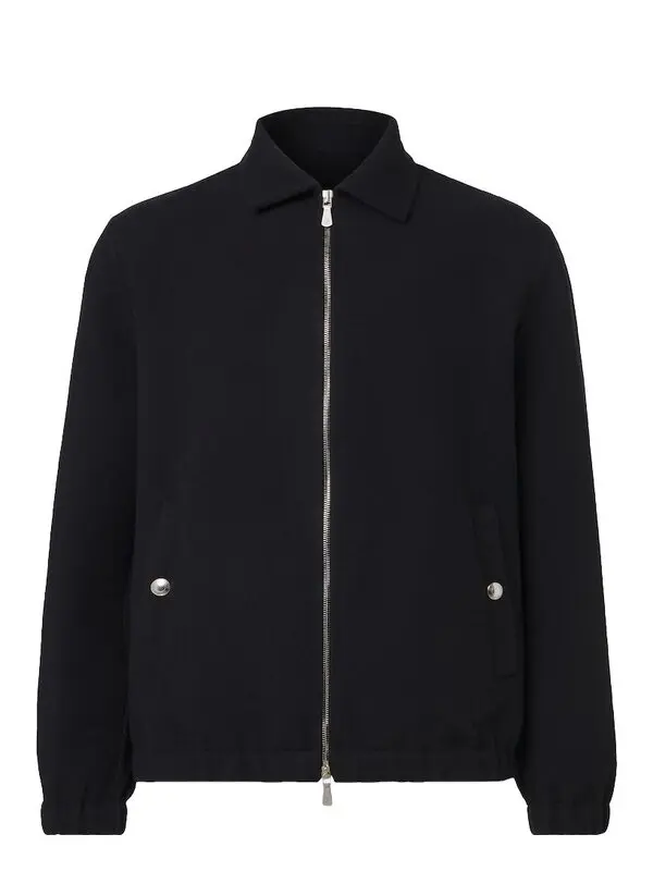 Eleventy Wool Bomber Jacket - Blue