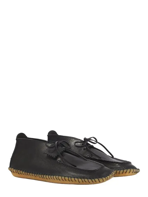 LEMAIRE Leather Moccasins - Black