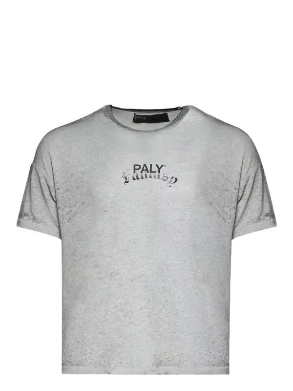 PALY Logo-print Cotton T-shirt - Grey