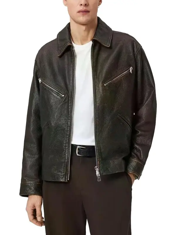 ALLSAINTS Zip-up Leather Jacket - Black
