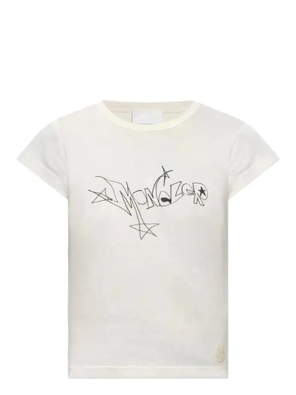 Moncler Logo-print T-shirt - Neutrals