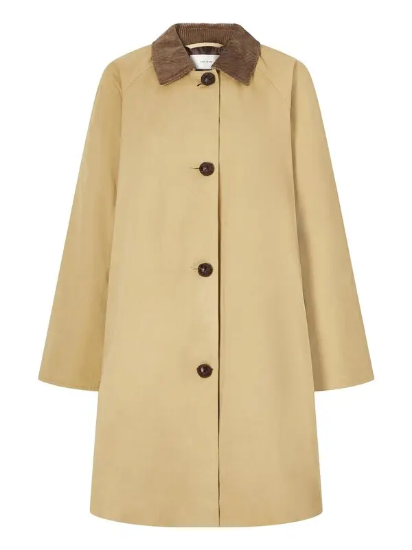 THE ROW Ina Cotton-gabardine Coat - Neutrals
