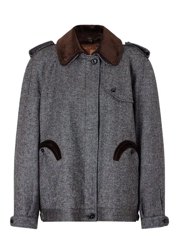 BLAZÉ MILANO Chausie Wool-blend Jacket - Gray