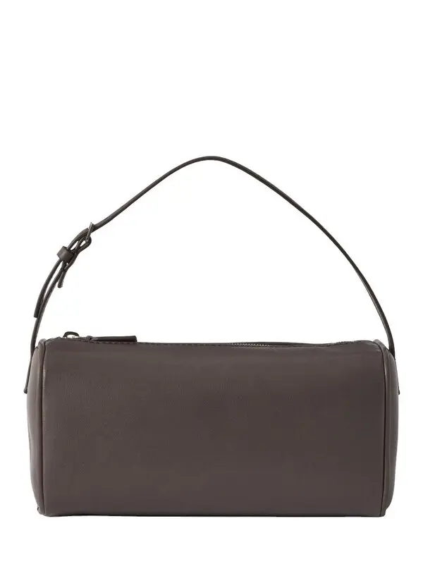 THE ROW 90s Small Leather Tote - Brown