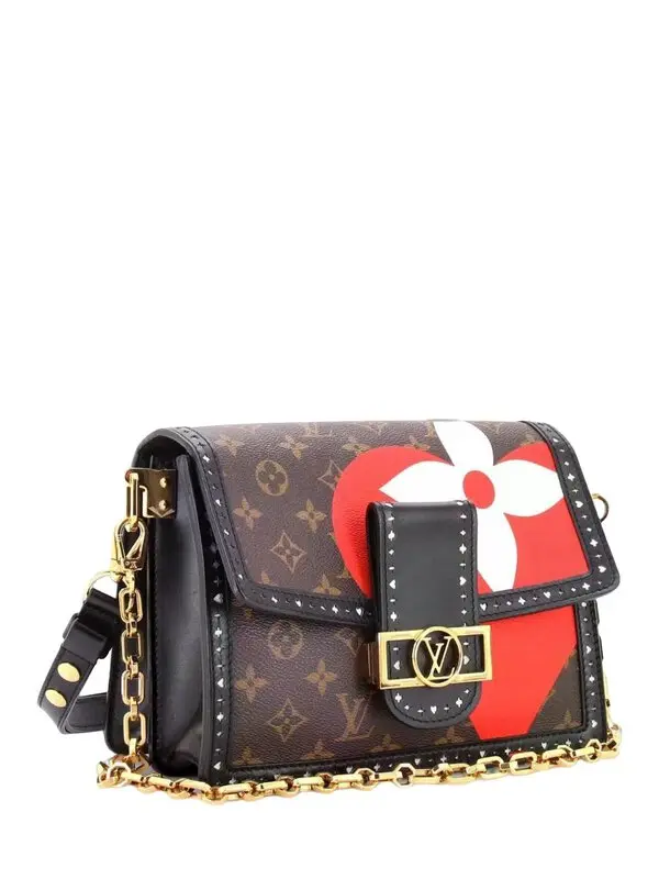 LOUIS VUITTON Dauphine Shoulder Bag Limited Edition Game On Monogram Canvas Crossbody Bag - Black