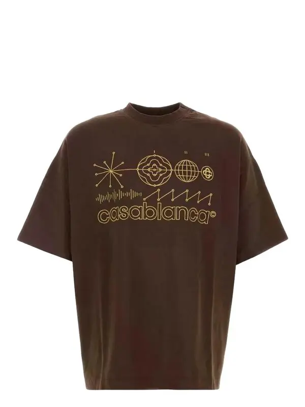 Casablanca Cotton Oversized T-shirt - Brown