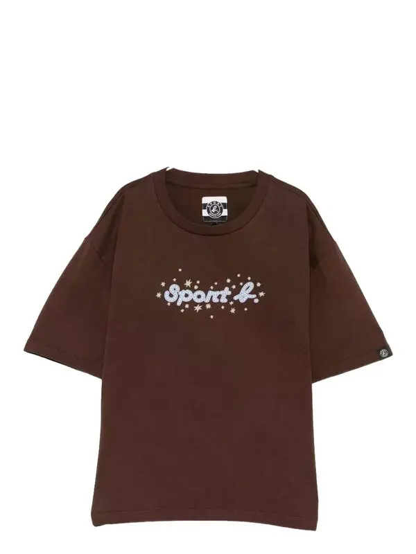 AGNES B. Spark-logo T-shirt - Brown